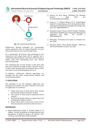 AI-Based Pet Adoption System | PDF