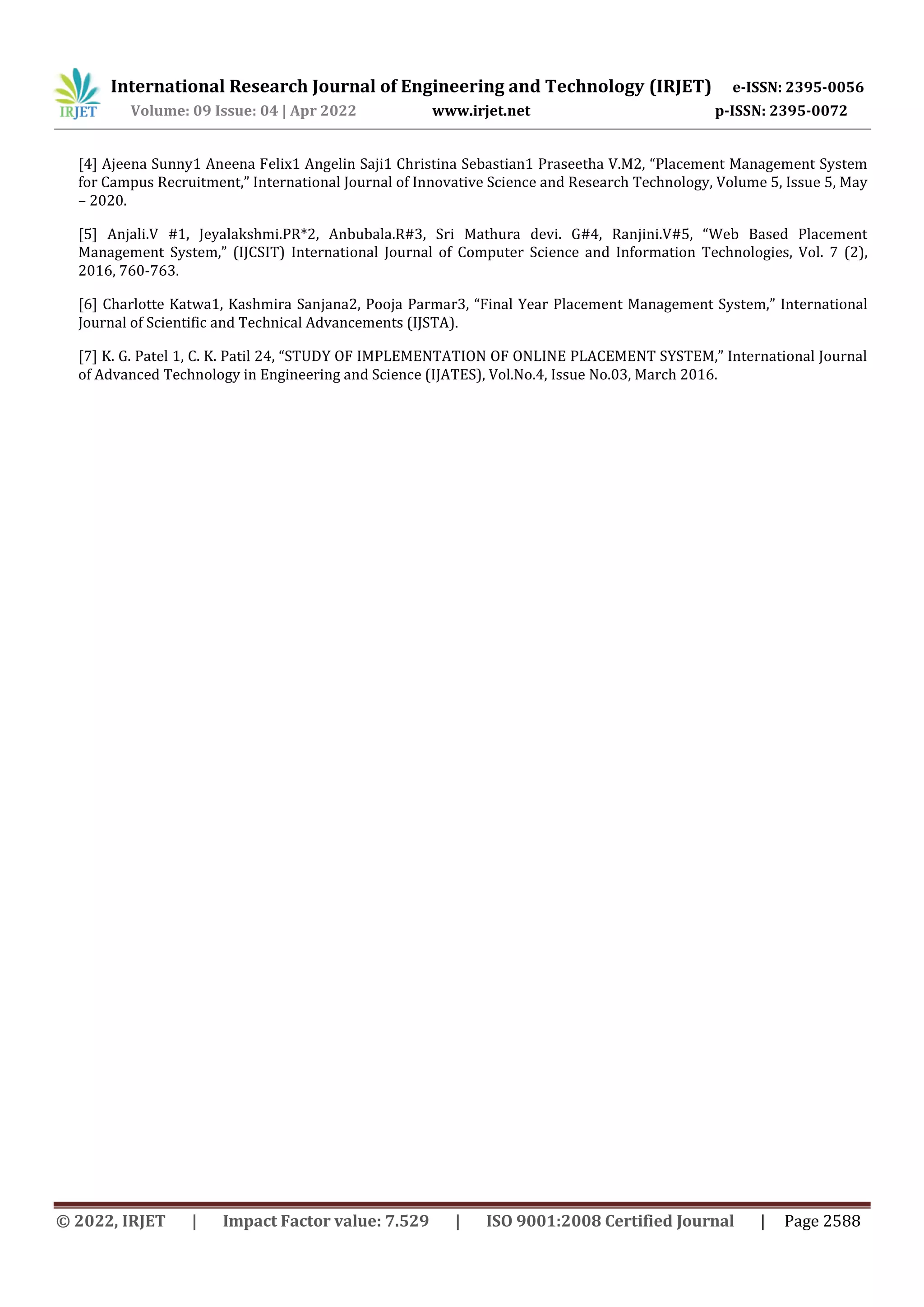 Placement Management System | PDF