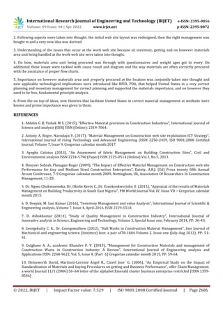 A REVIEW ON FACTORS AFFECTING MATERIAL MANAGEMENT ON CONSTRUCTION ...