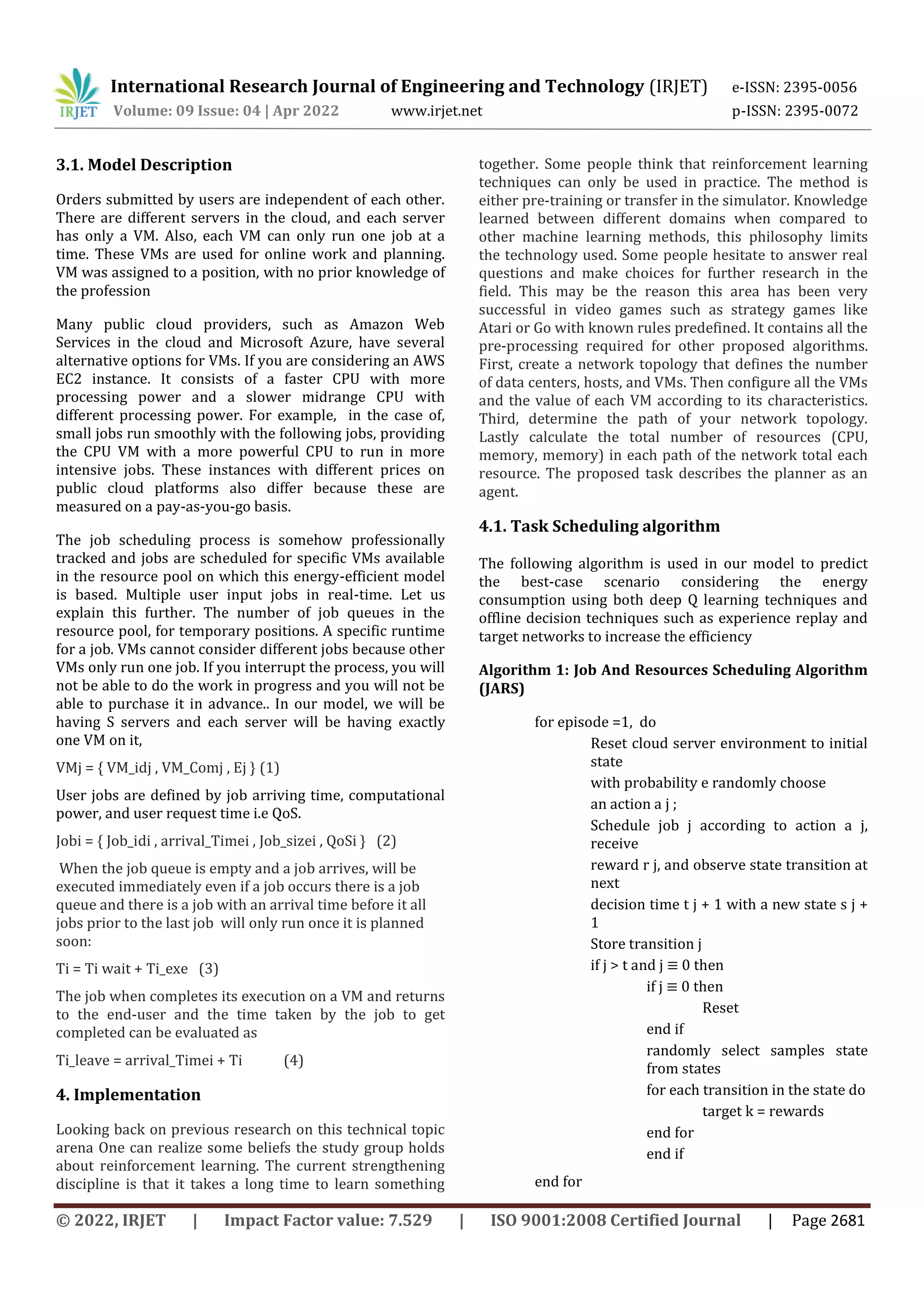 Energy-Efficient Task Scheduling in Cloud Environment | PDF