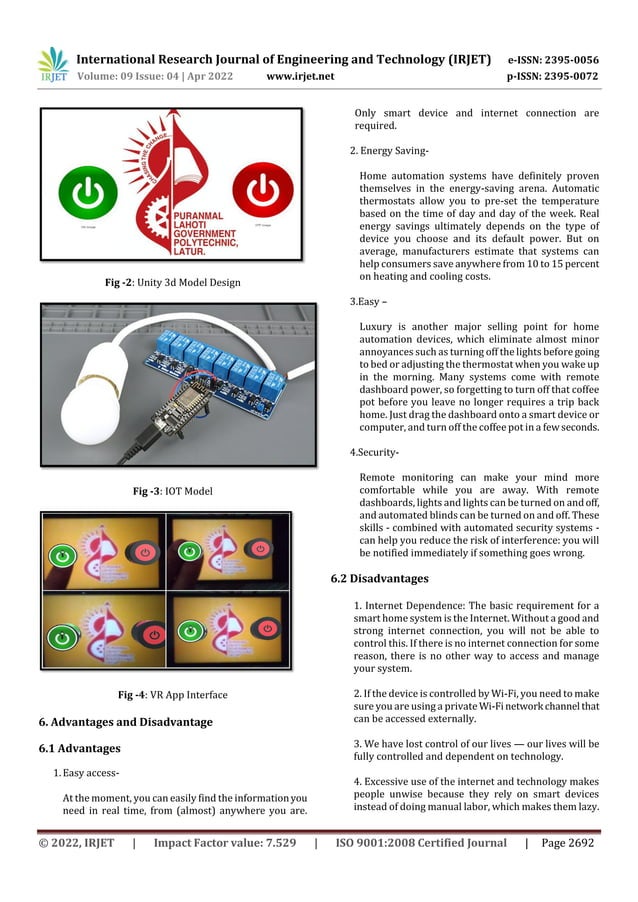 Controlling Electrical Appliances Using IOT and AR | PDF