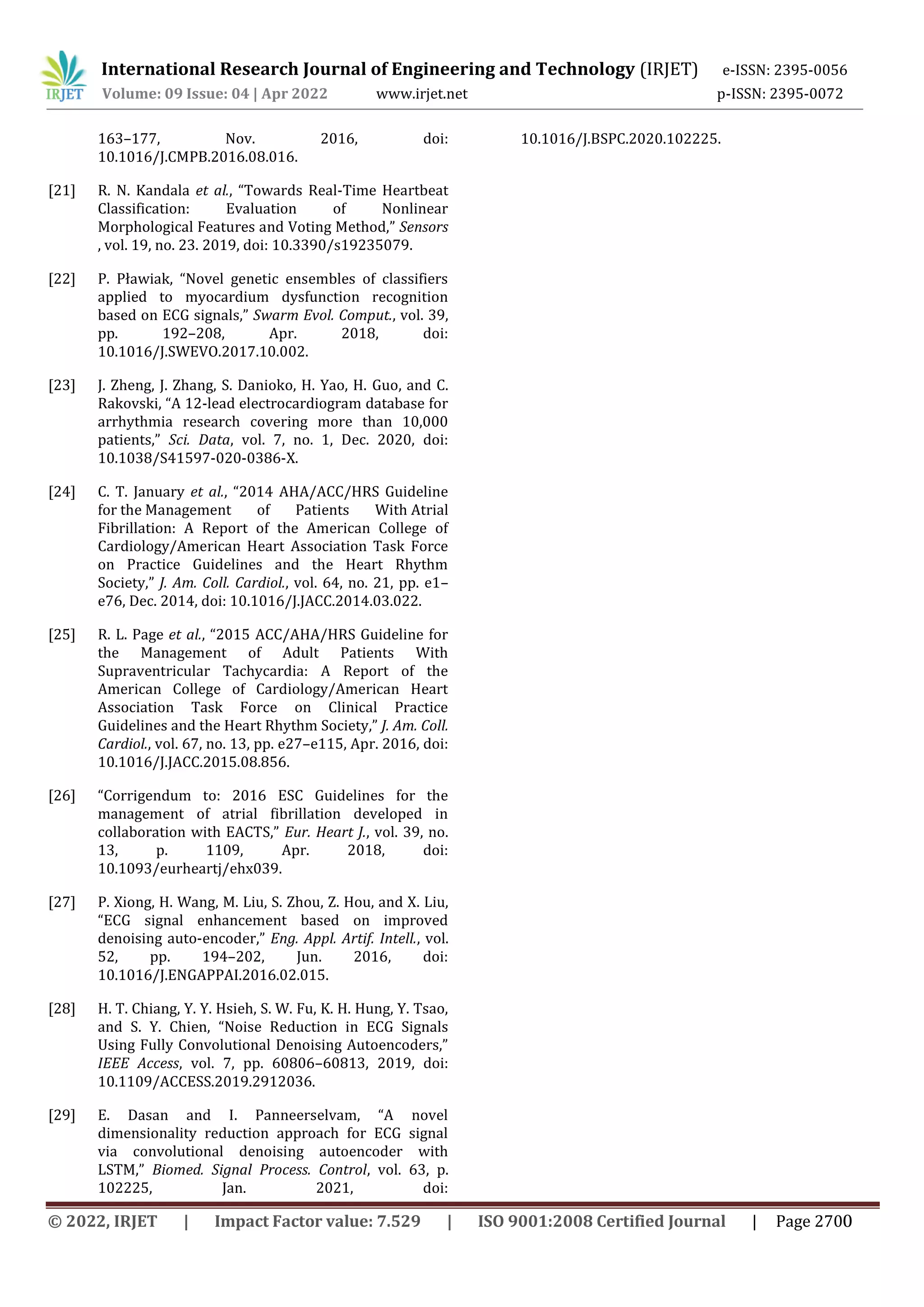 Automatic ECG signal denoising and arrhythmia classification using deep ...