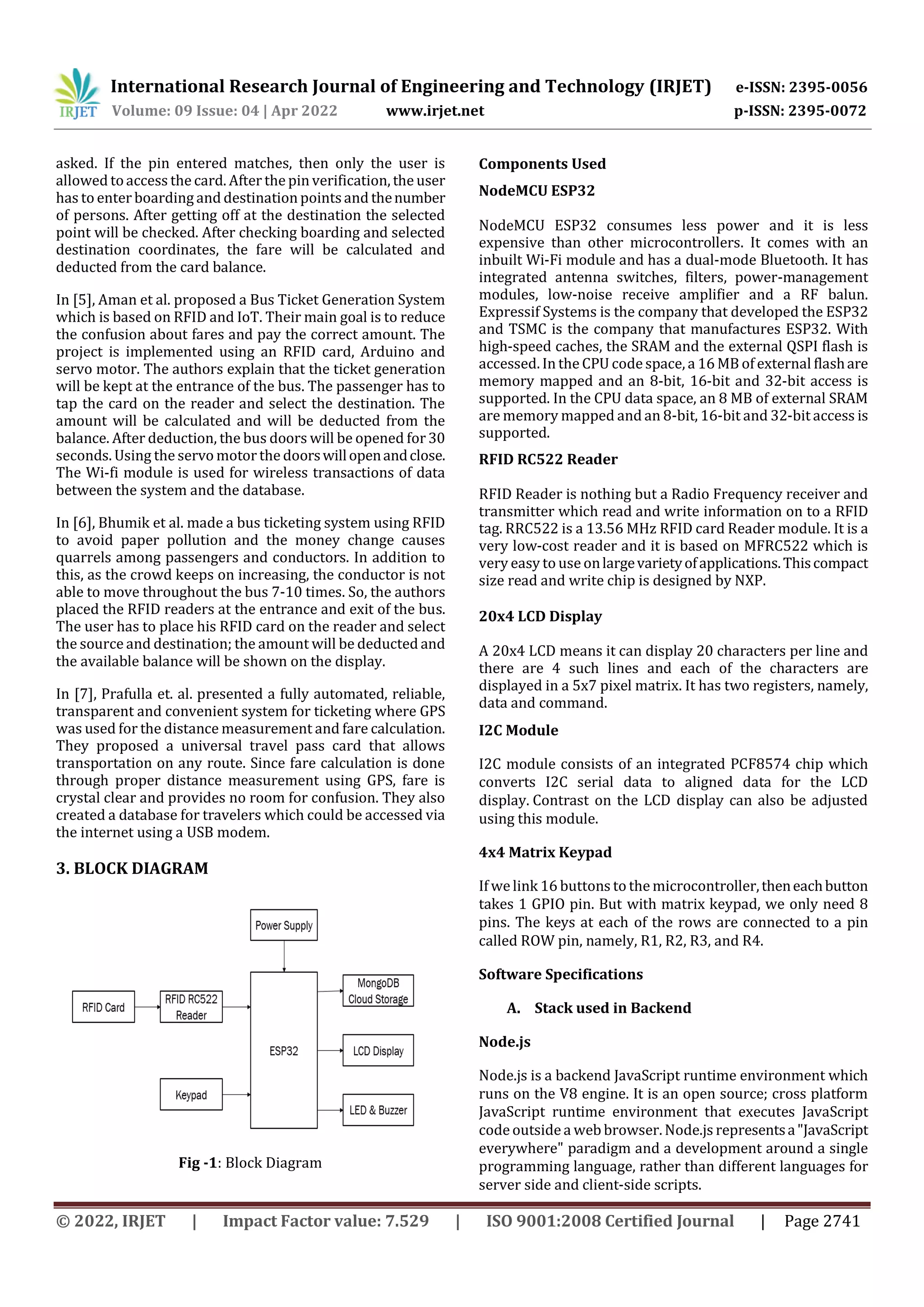 Smart Ticketing System for Public Transport | PDF