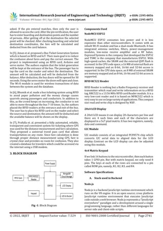 Smart Ticketing System for Public Transport | PDF