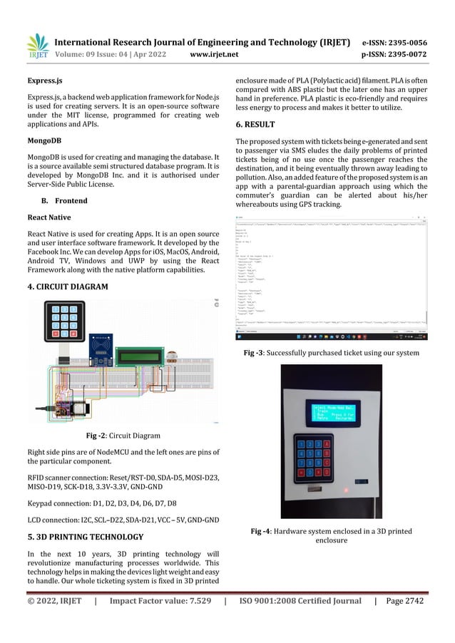 Smart Ticketing System for Public Transport | PDF