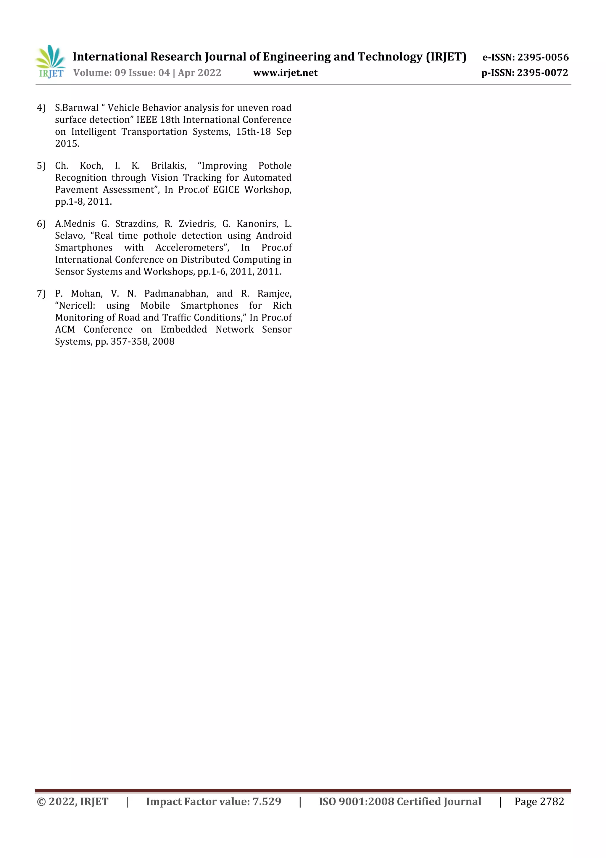 Pothole Detection System Using Yolo V4 Algorithm Pdf