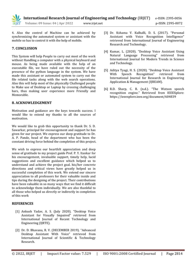 Automated System Using Speech Recognition | PDF | Desktops | Computing