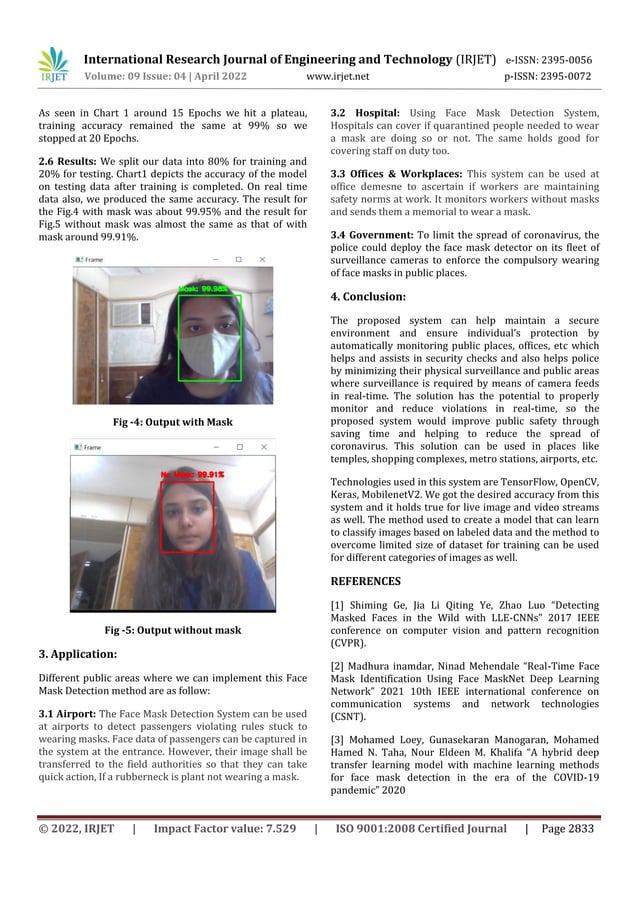 Intelligent System For Face Mask Detection | PDF