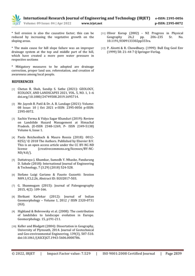 A Study of Disaster Management & Geotechnical Investigation of Landslides: A Review | PDF ...