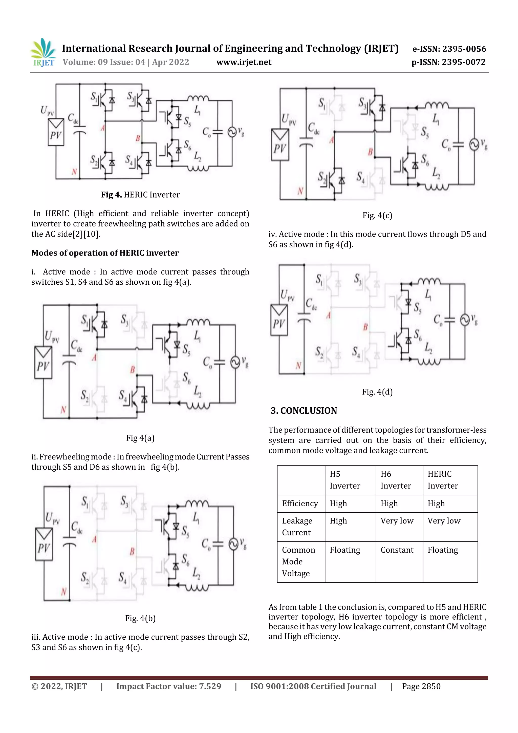 Comparison of Different Topologies for Transformer-less Inverter – A ...