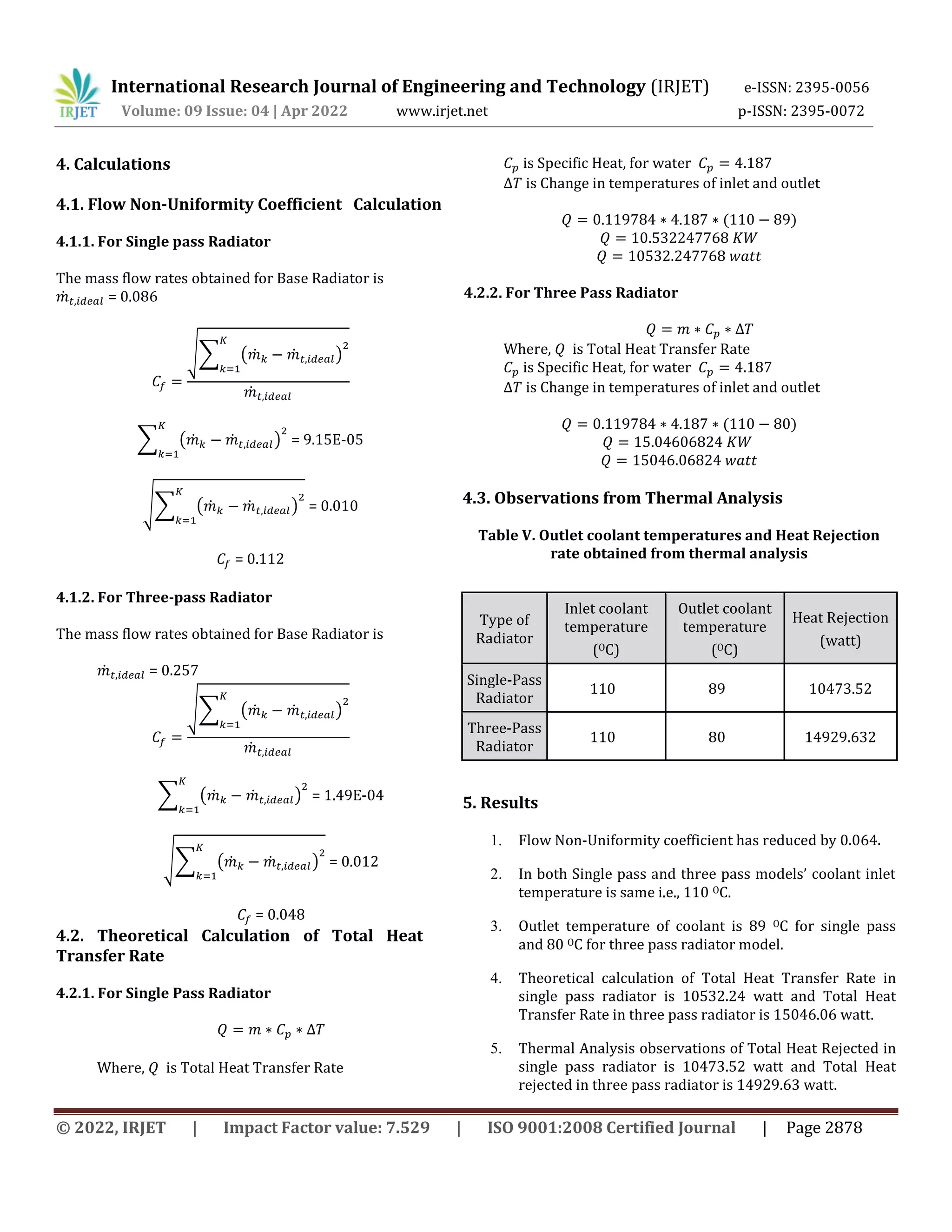 Design and Thermal Analysis of an Automotive Radiator for enhancing ...