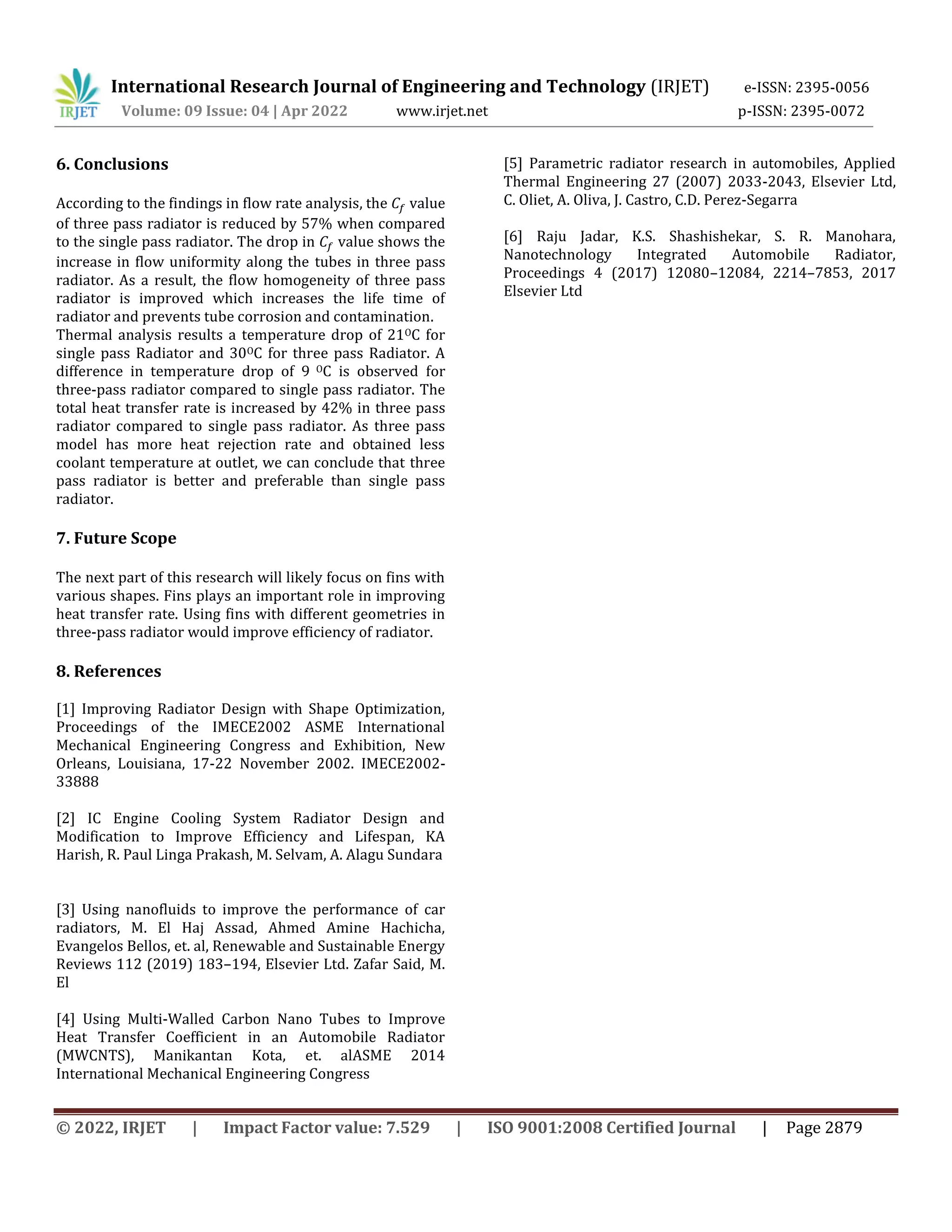 Design and Thermal Analysis of an Automotive Radiator for enhancing ...