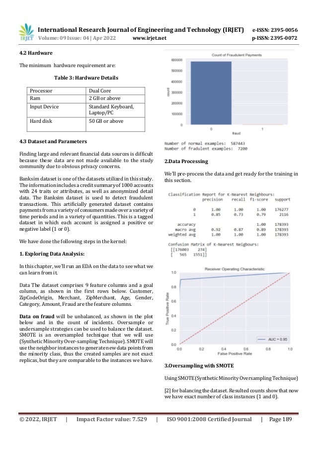 Online Transaction Fraud Detection System Using Machine Learning And E