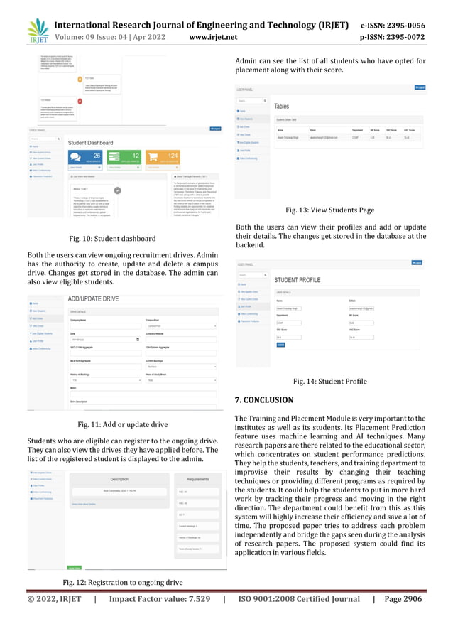 Design and Development of Placement Portal for Institutions | PDF
