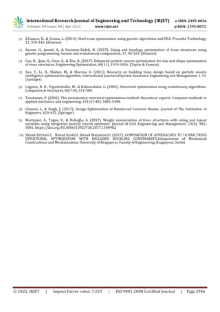 Study on Structural Optimization of truss members using Meta- heuristic ...