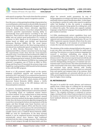 LIP READING - AN EFFICIENT CROSS AUDIO-VIDEO RECOGNITION USING 3D CONVOLUTIONAL NEURAL NETWORKS ...