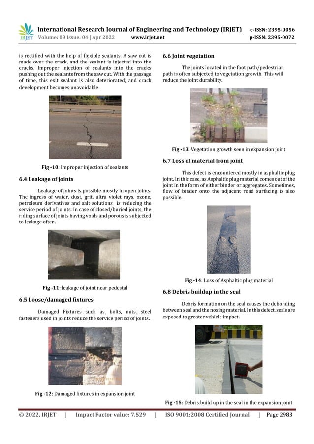 REVIEW OF THE ROLE OF JOINTS USAGE IN BRIDGE STRUCTURES | PDF