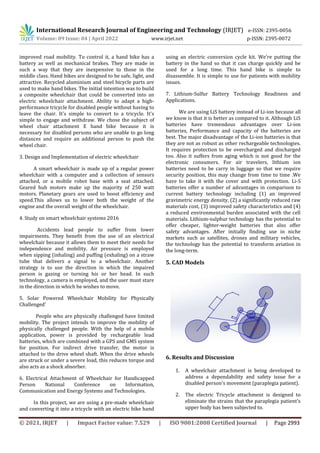 DESIGN AND FABRICATION OF ATTACHABLE WHEELCHAIR AUTOMATOR | PDF