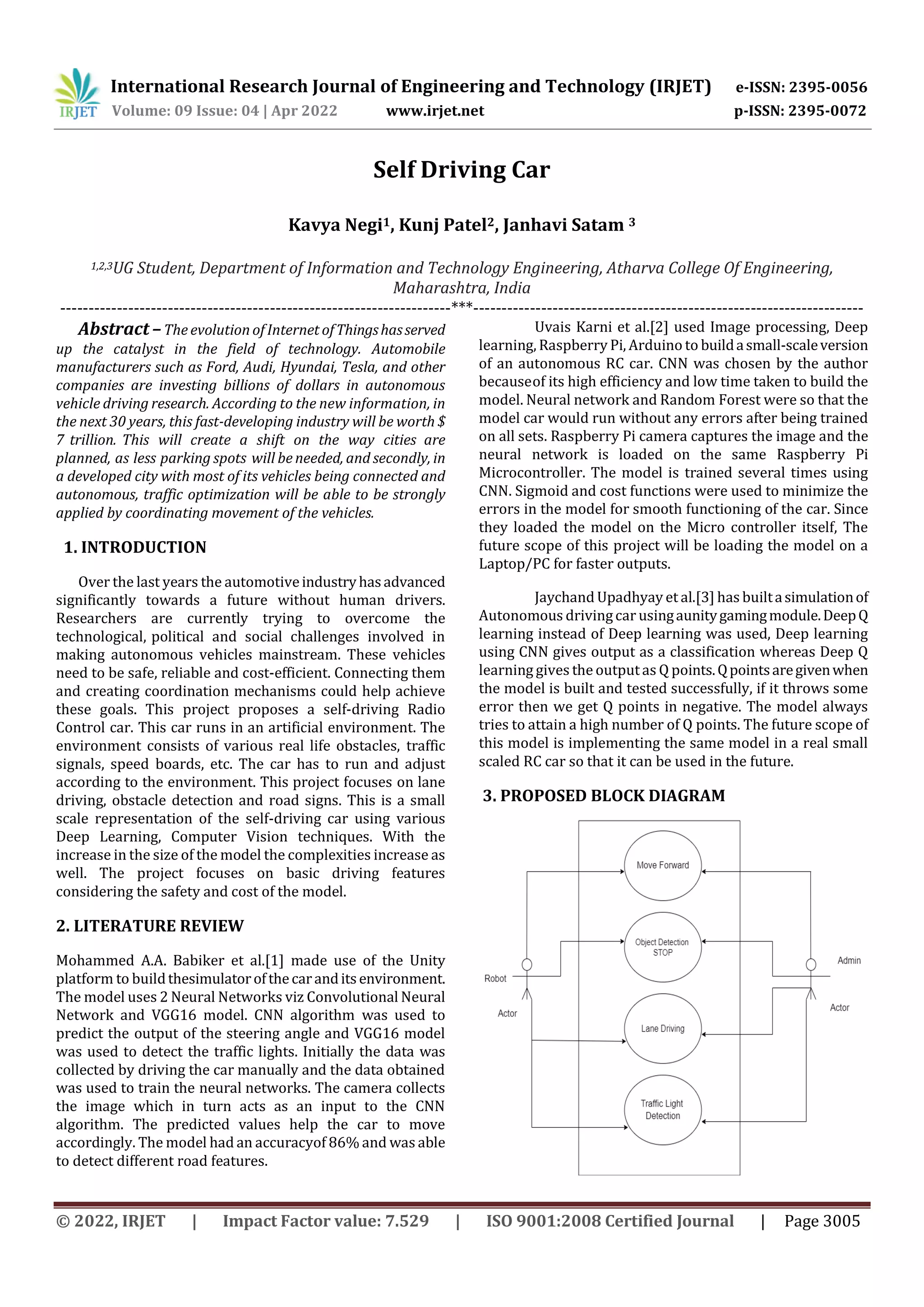 Self Driving Car | PDF