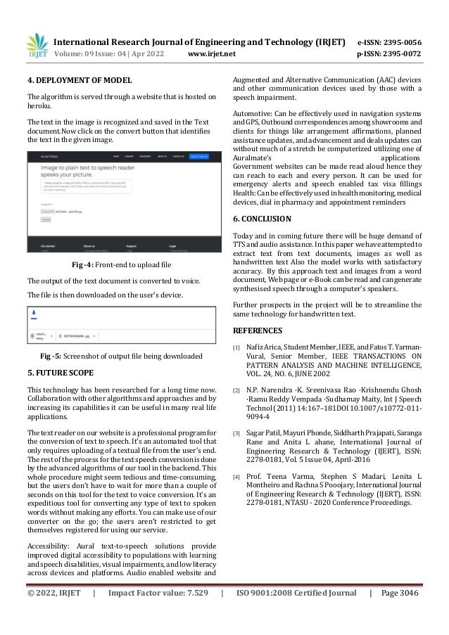 Text Extraction from Image, Word, PDF and Text-to-Speech Conversion | PDF