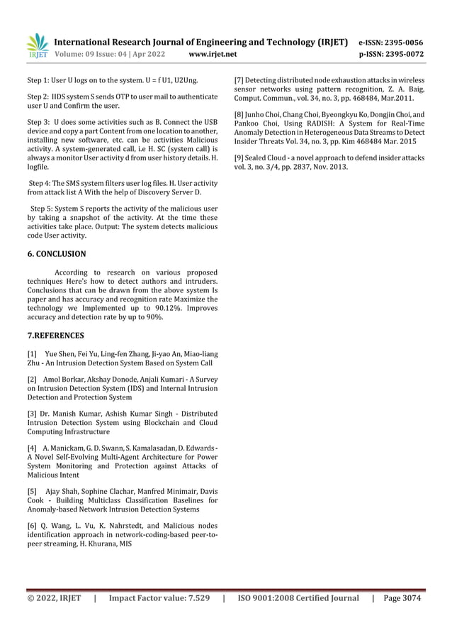 Self Monitoring System to Catch Unauthorized Activity | PDF