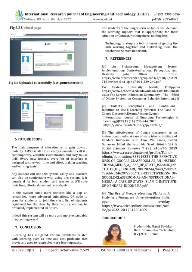 E-CLASSROOM MANAGEMENT | PDF | Web Development | Internet