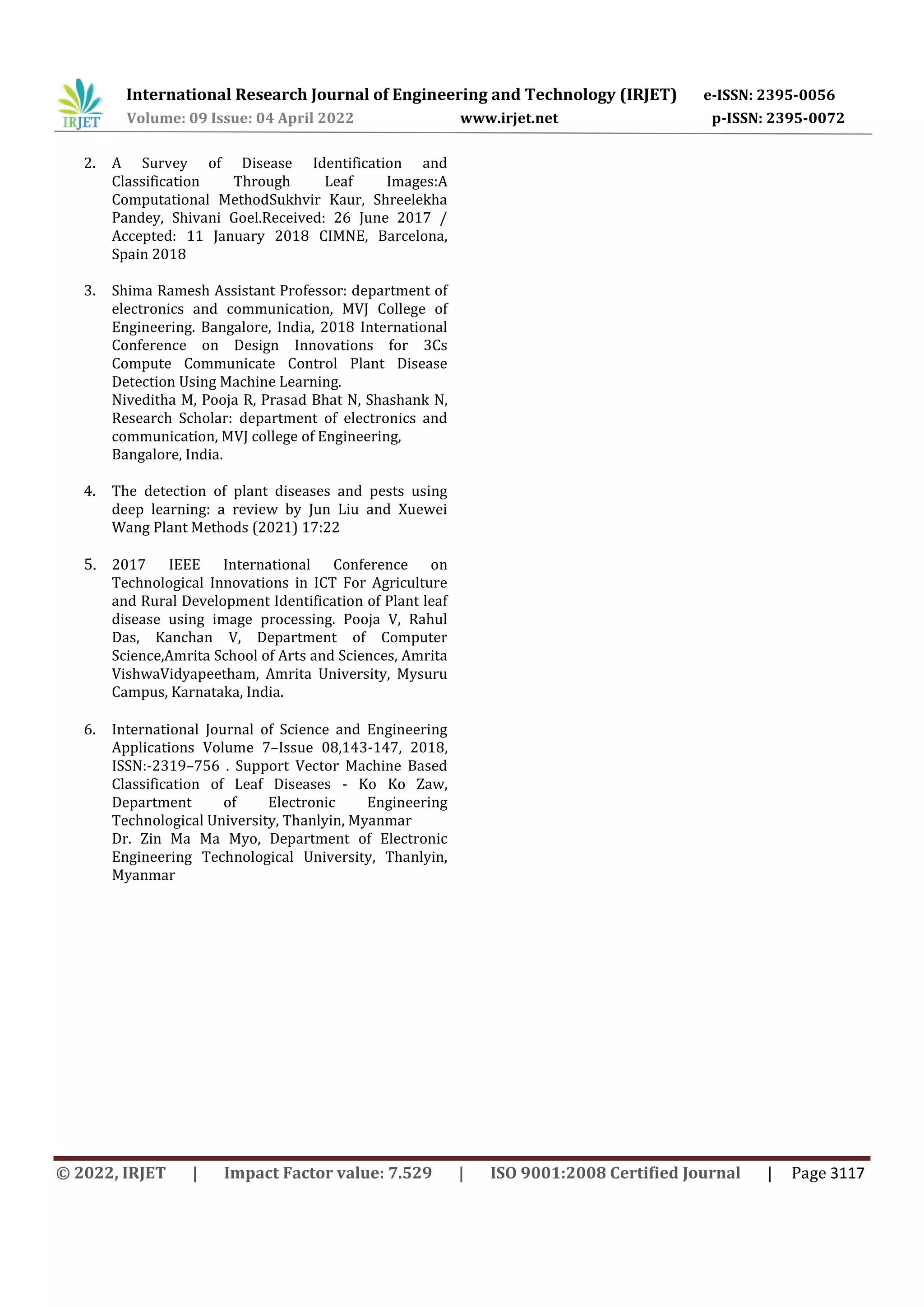 Plant Leaf Disease Detection Using Machine Learning Pdf