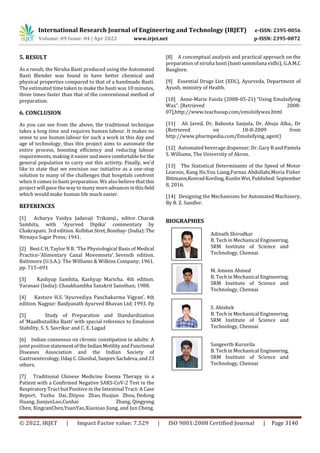 AUTOMATED BASTI BLENDER | PDF