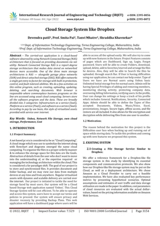 Cloud Storage System like Dropbox | PDF | Cloud Computing | Internet