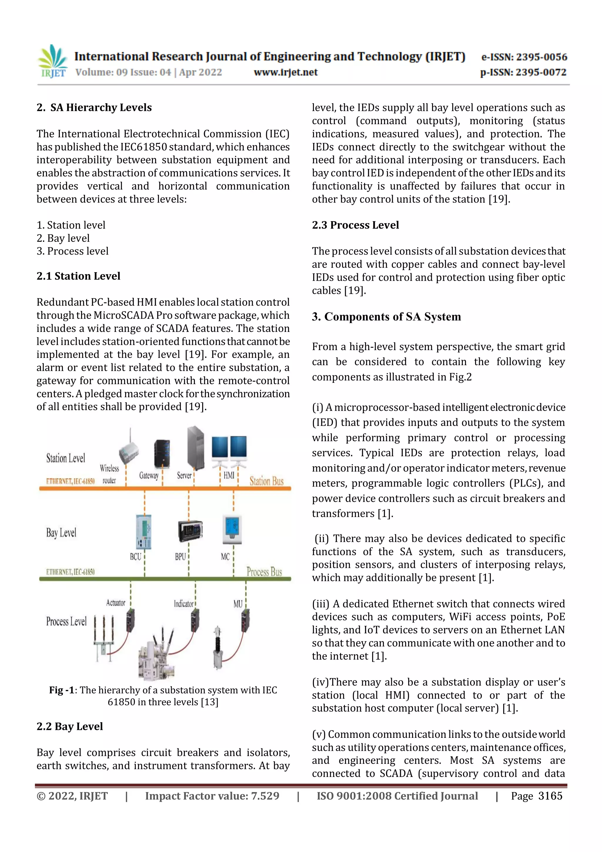 Substation Automation in Smart Grid | PDF