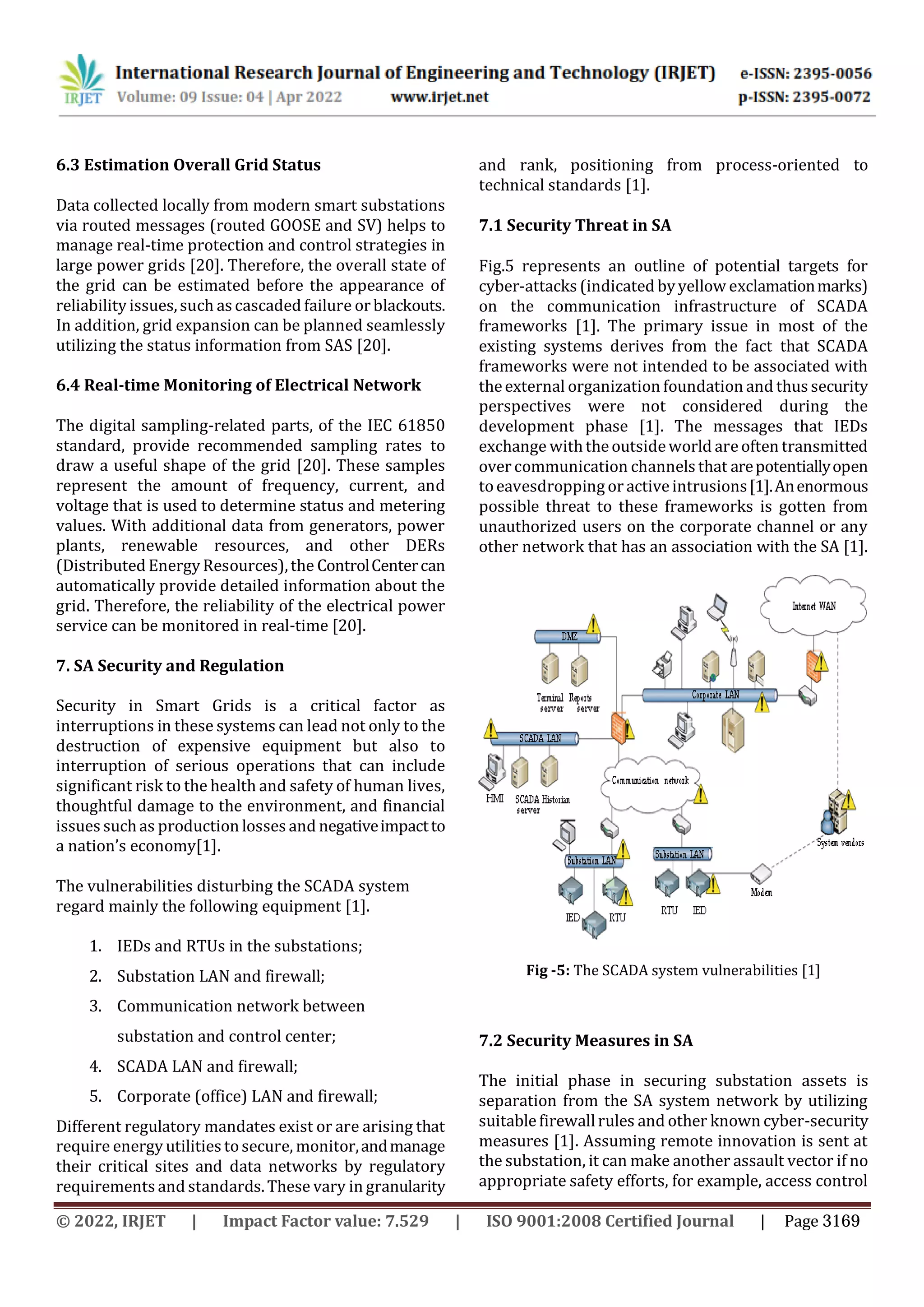 Substation Automation in Smart Grid | PDF