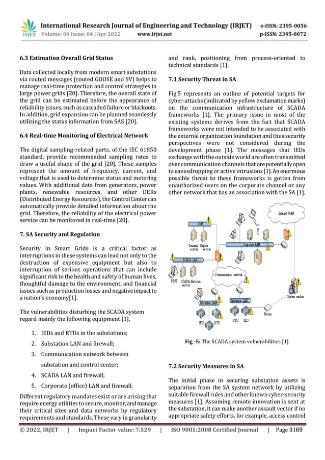 Substation Automation in Smart Grid | PDF