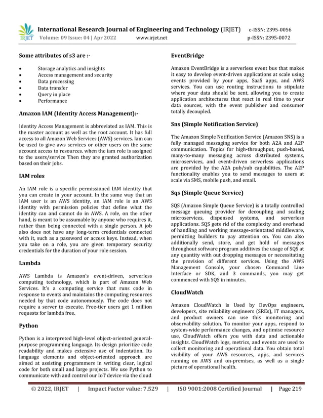 Cloud Monitoring System Using Internet of Things | PDF