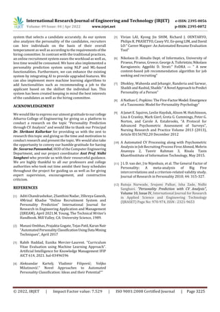 Personality Prediction with CV Analysis | PDF