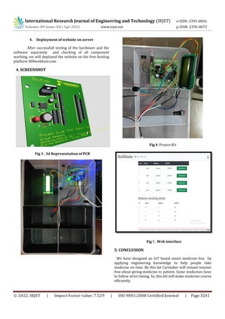 Mediminder: IoT Based Smart Medicine Box | PDF
