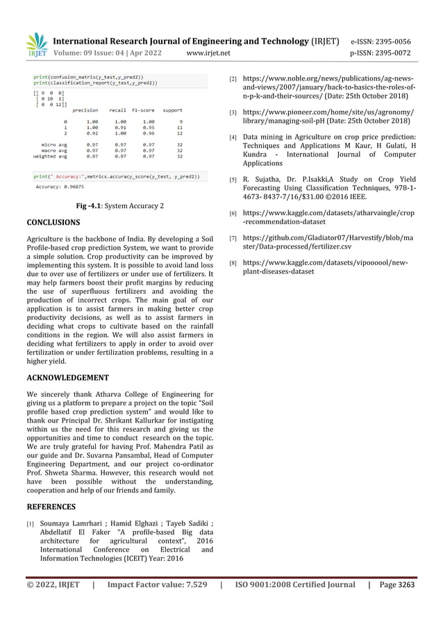 Soil Profile Based Crop Prediction System | PDF