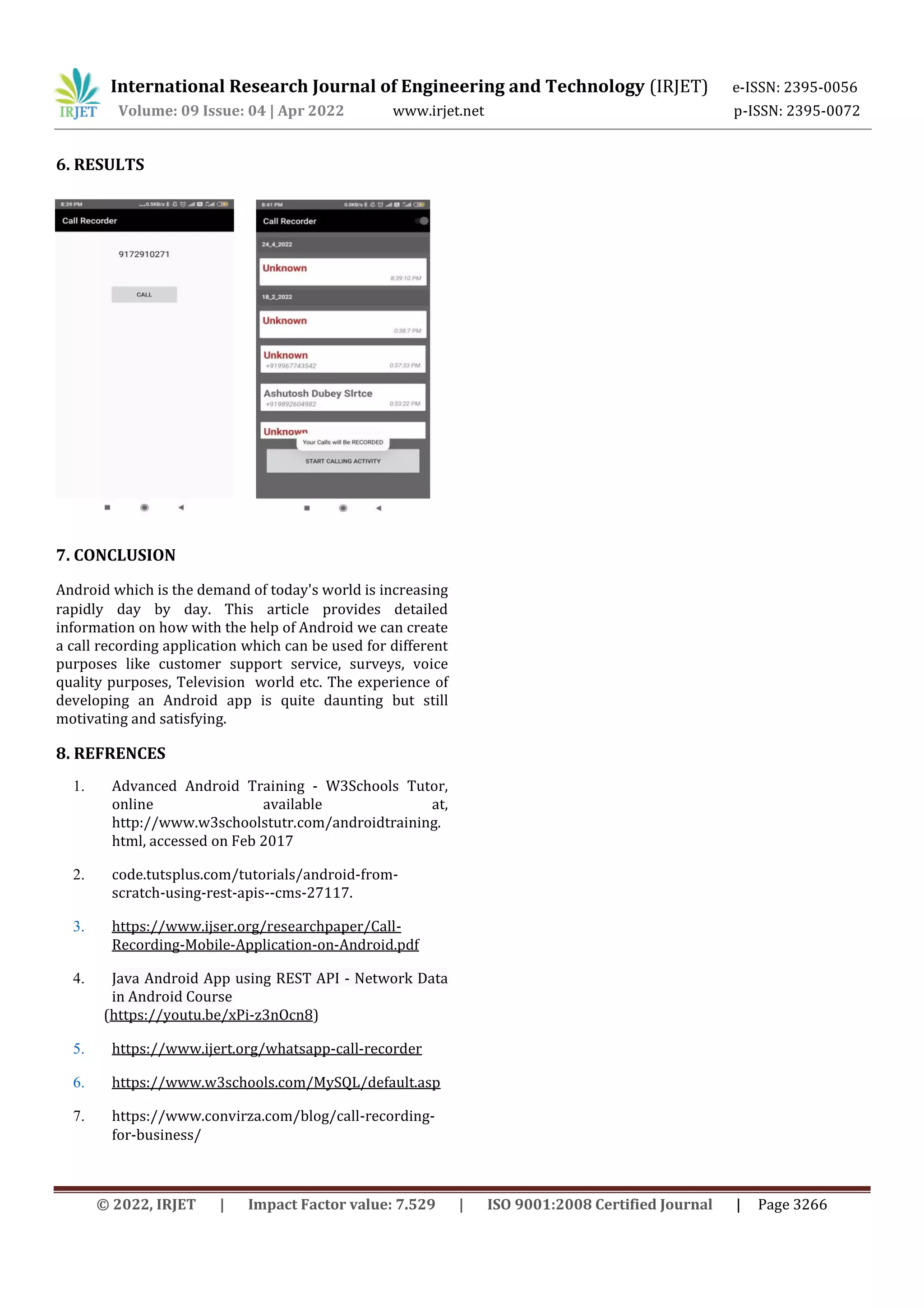 Automatic Android Telecaller App Using REST API | PDF