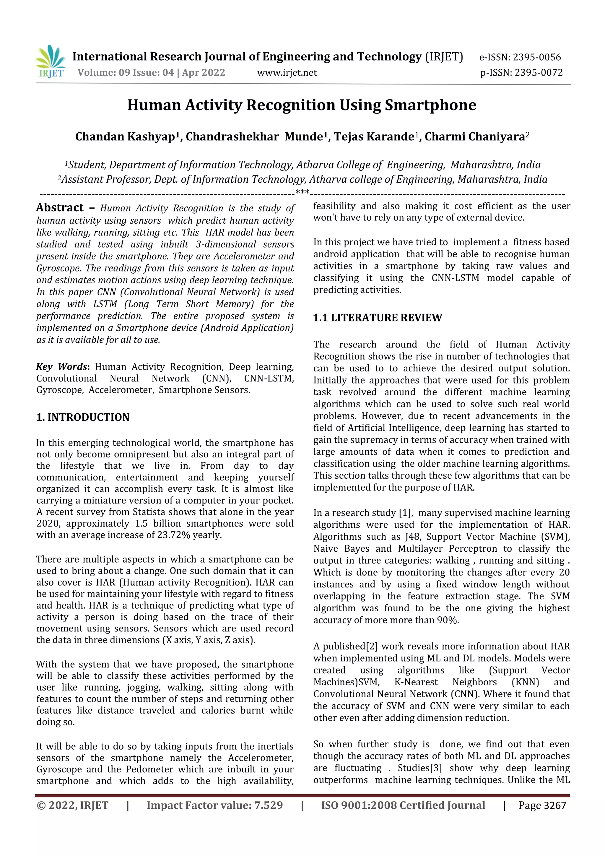 Human Activity Recognition Using Smartphone Pdf