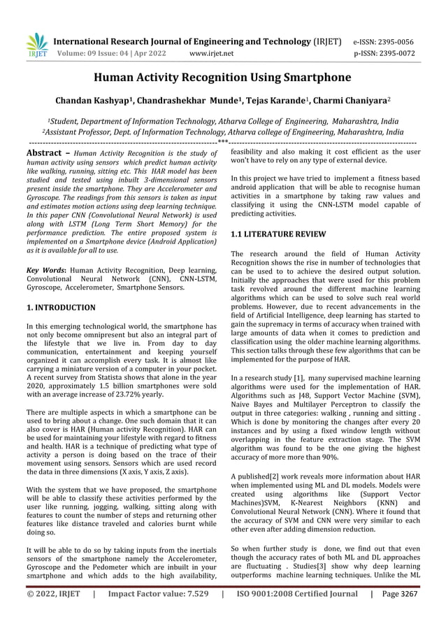 Human Activity Recognition Using Smartphone | PDF