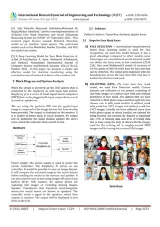 Covid Mask Detection and Social Distancing Using Raspberry pi | PDF