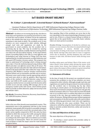 IoT BASED SMART HELMET | PDF