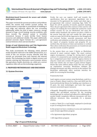 LAND REGISTRY SYSTEM USING BLOCKCHAIN | PDF