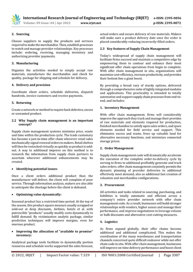 Supply Chain Management Practices and Performance Effectiveness | PDF