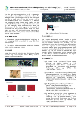 Alumni Management System – Web Application | PDF