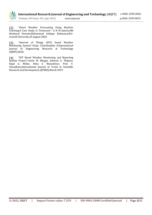 Arima Based Weather Prediction Model Using Iot And Open Source Data Pdf 