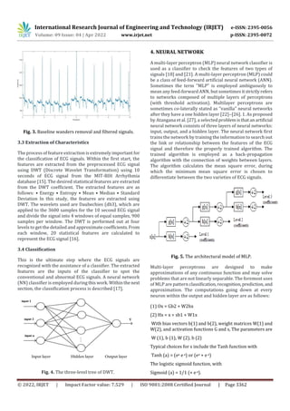 Neural Network-Based Automatic Classification of ECG Signals with Wavelet Statistical ...