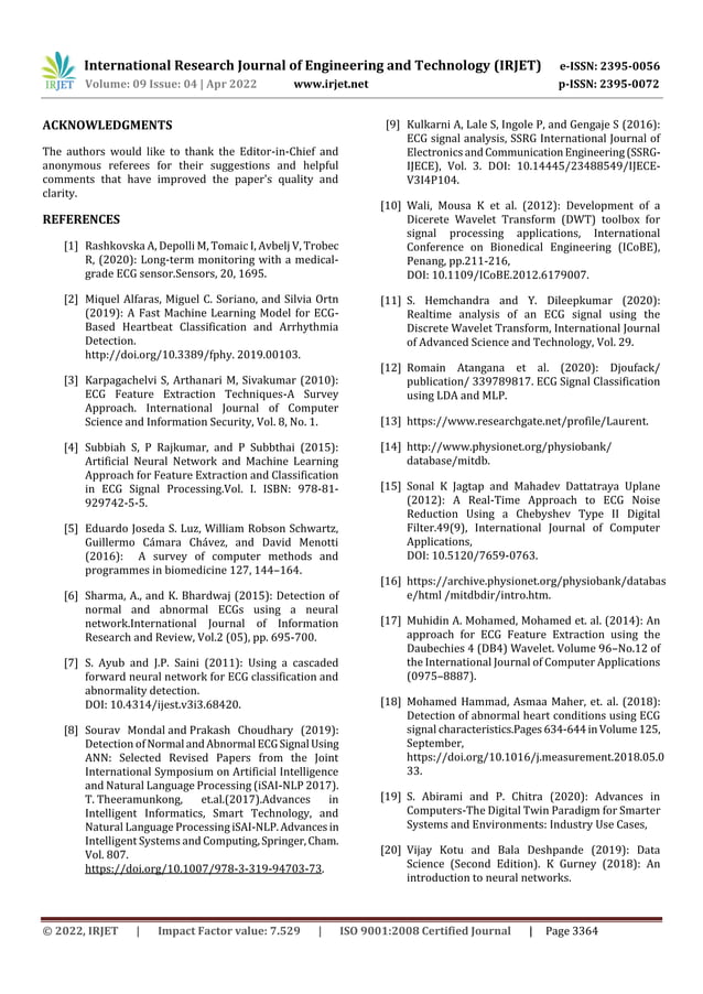 Neural Network Based Automatic Classification Of Ecg Signals With Wavelet Statistical