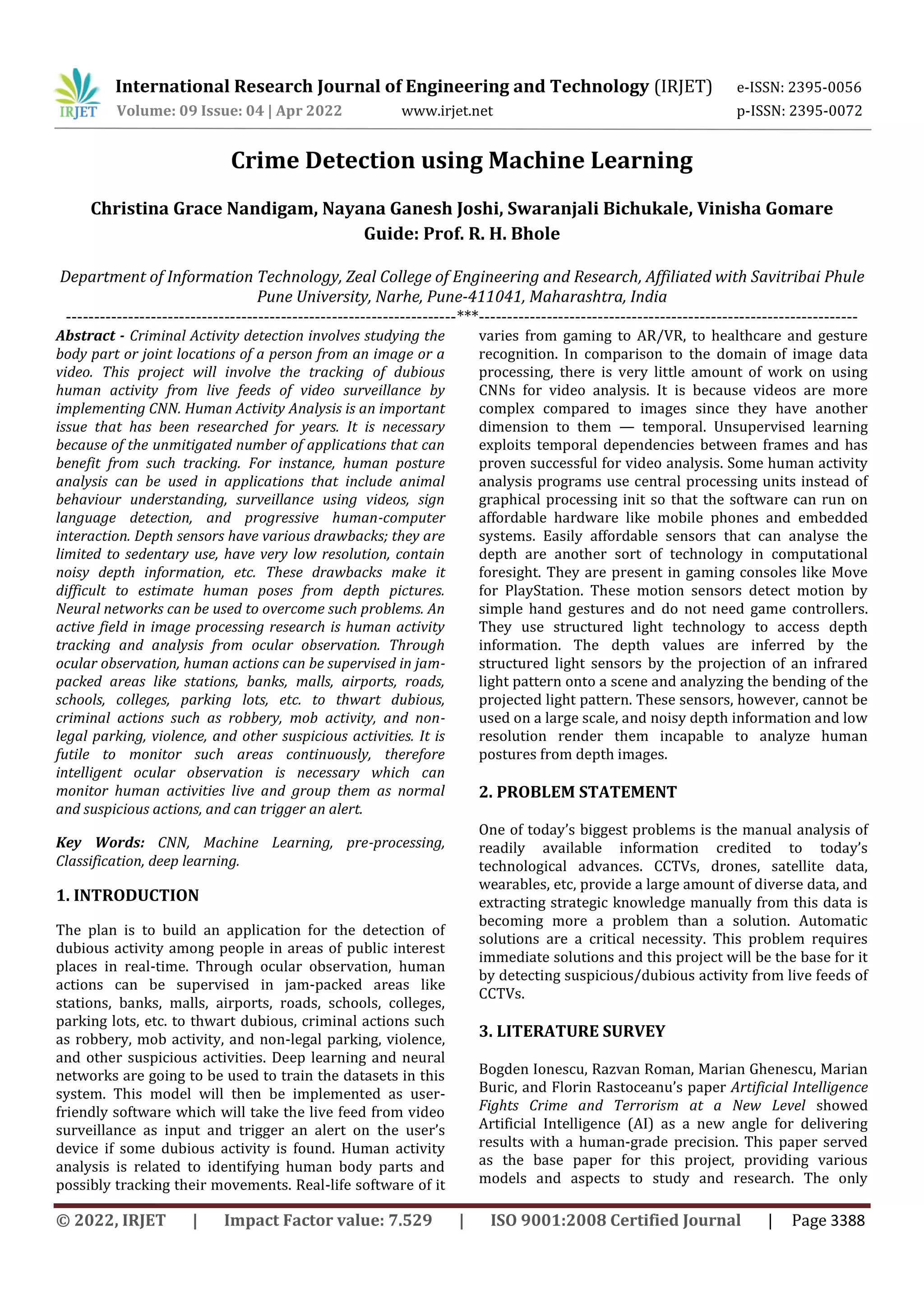Crime Detection using Machine Learning | PDF | Home Security | Home & Garden