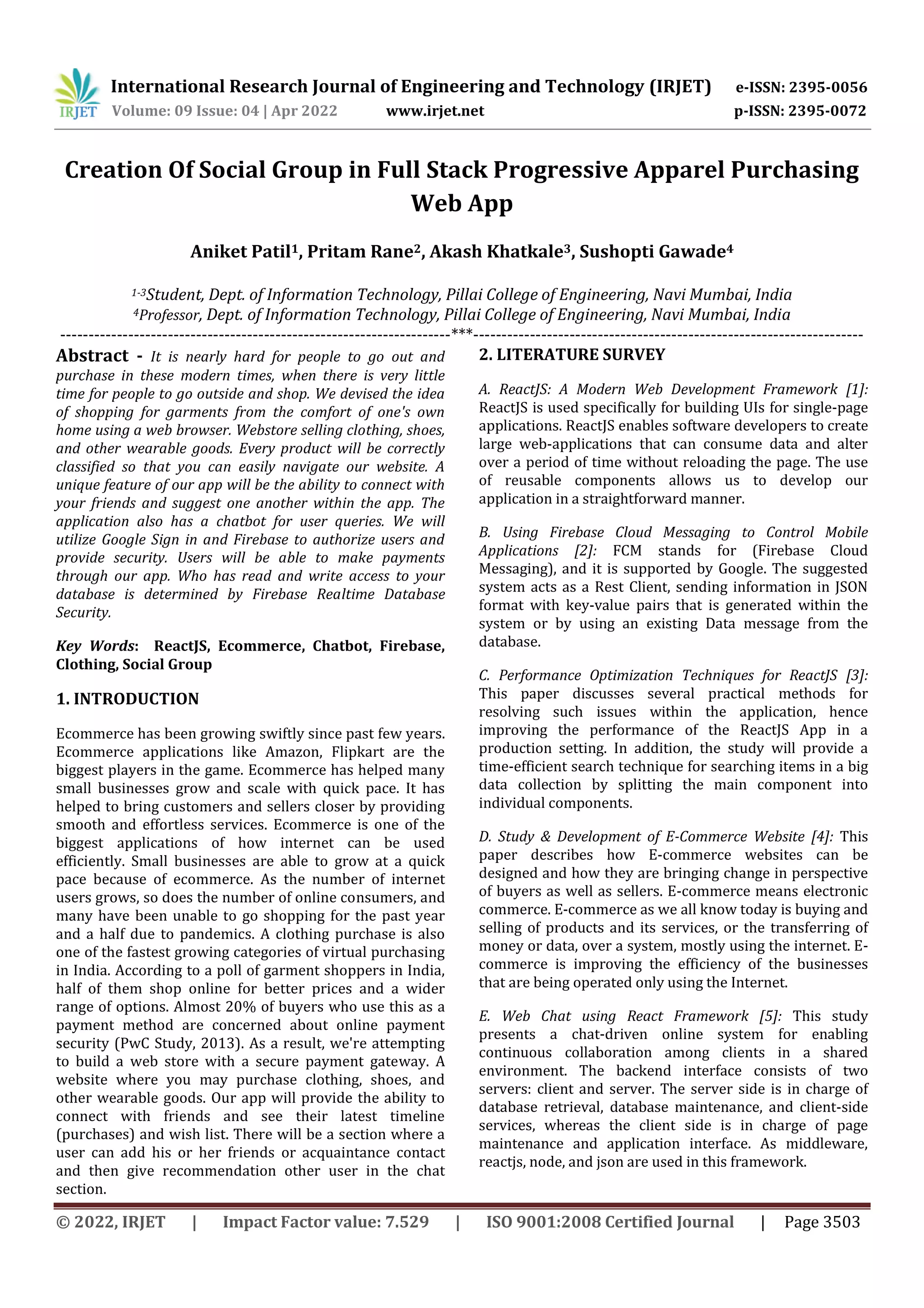 Creation Of Social Group in Full Stack Progressive Apparel Purchasing ...