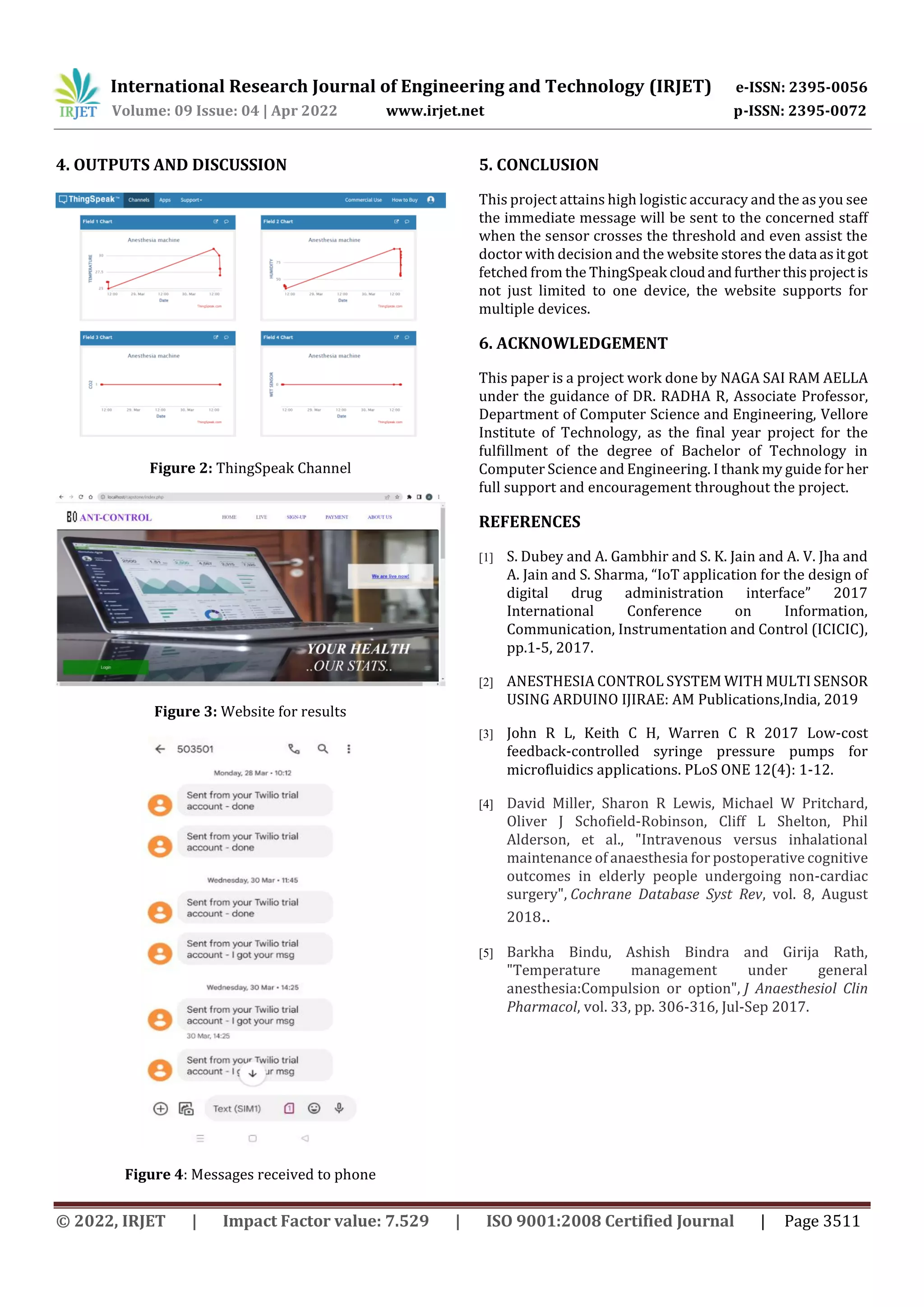 IOT Based Anesthesia Parameters Monitoring with Doctor Decision Assistance using Machine ...
